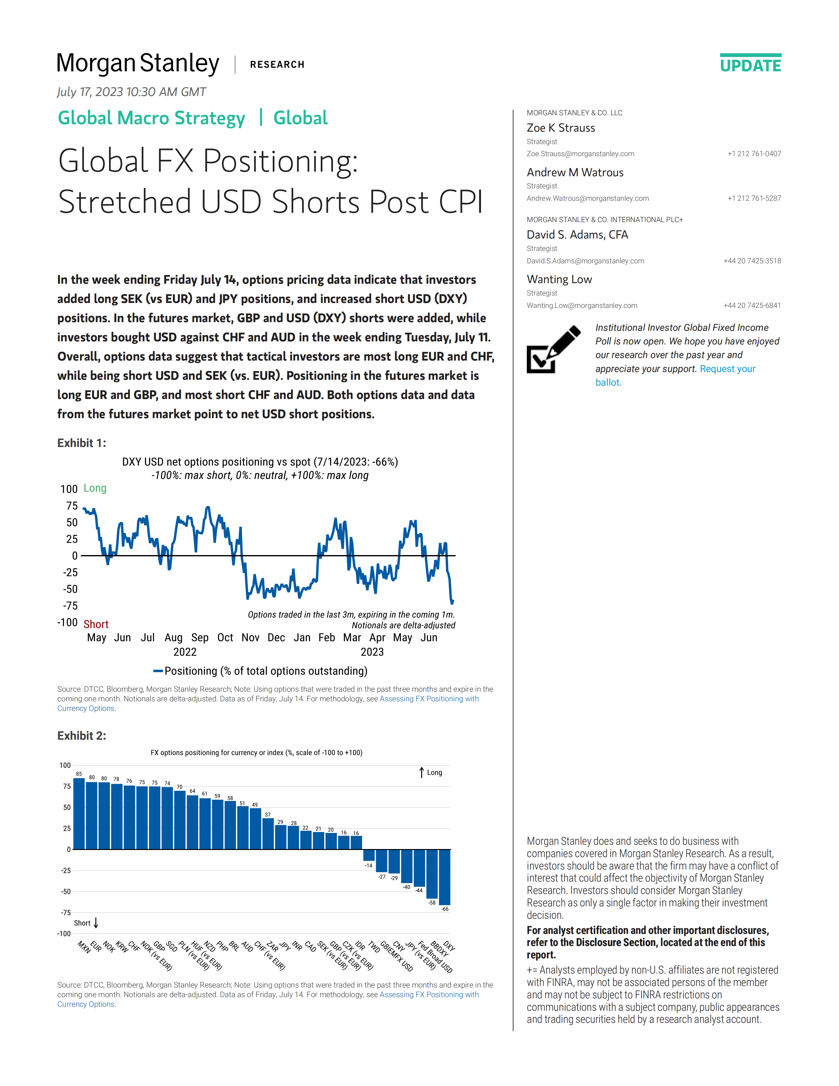 Morgan Stanley Fixed-Global Macro Strategy Global FX Positioning Stretched USD.pdf-报告查一查