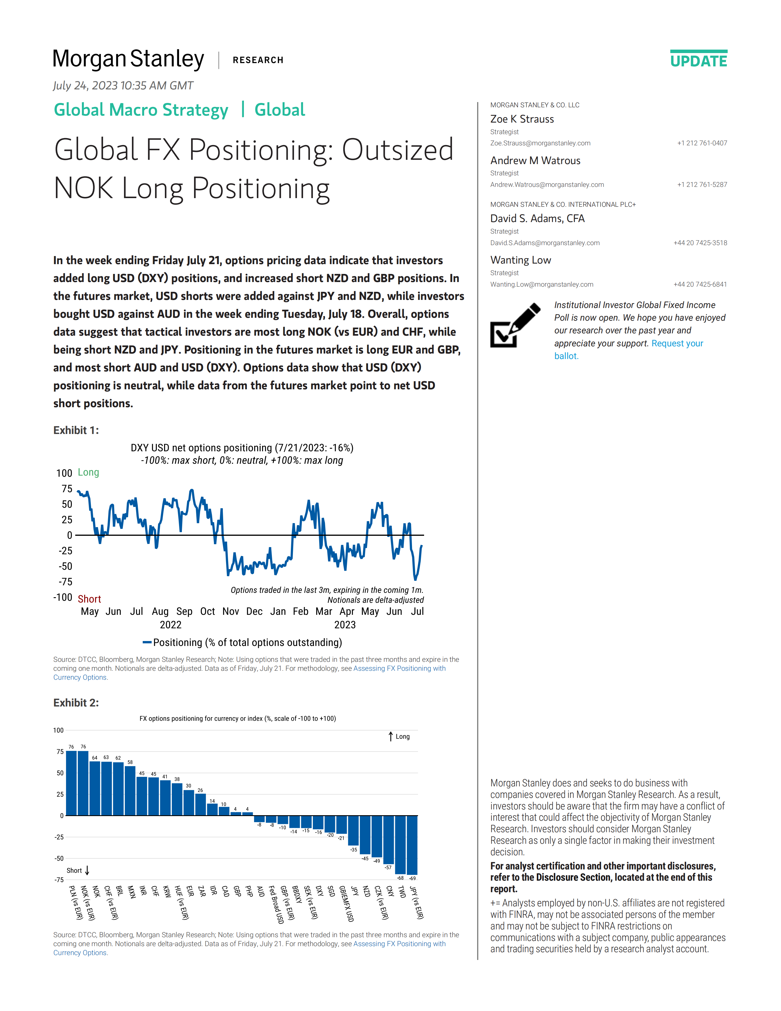 Morgan Stanley Fixed-Global Macro Strategy Global FX Positioning Outsized NOK L...-.pdf-报告查一查