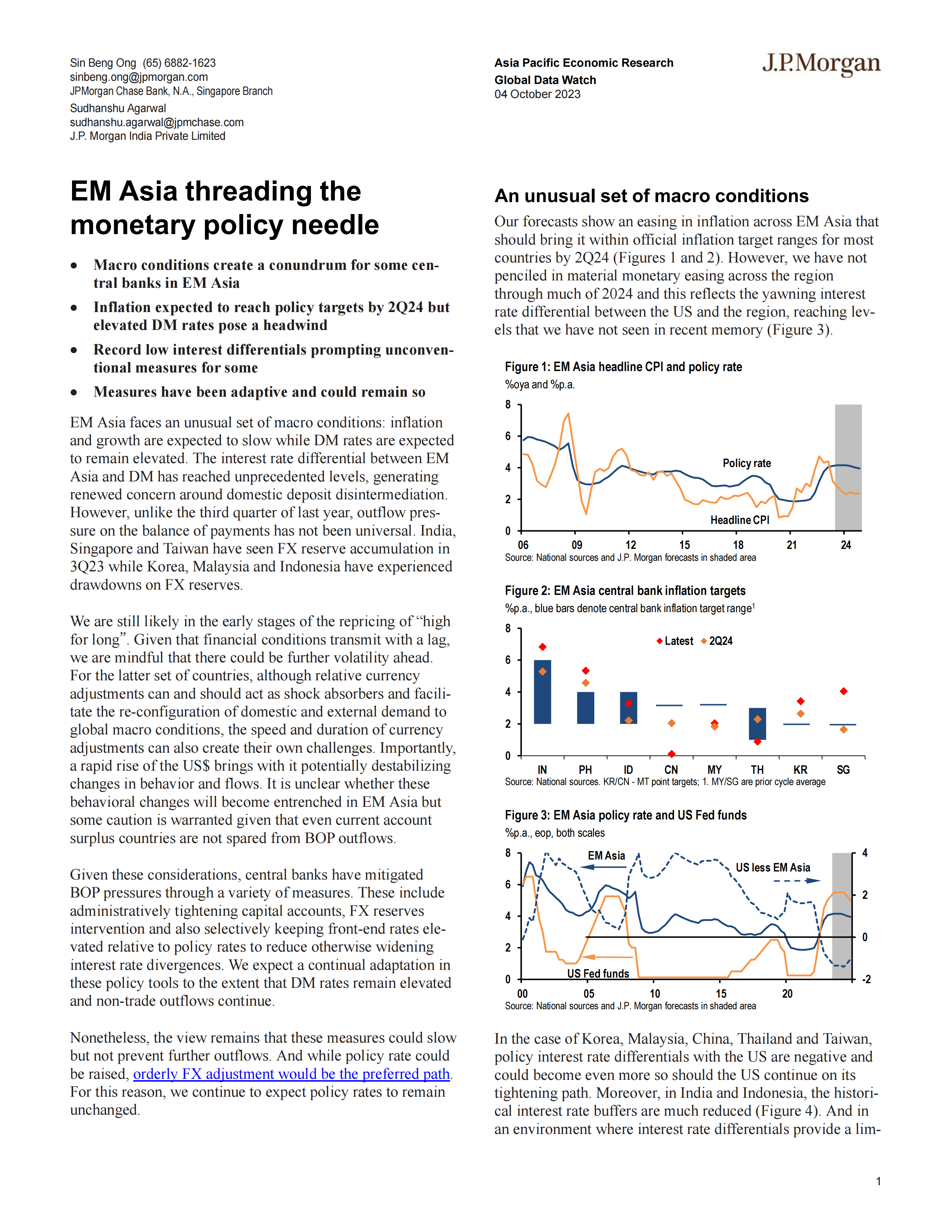 JPMorgan Econ FI-EM Asia threading the monetary policy needle-104179531.pdf-报告查一查