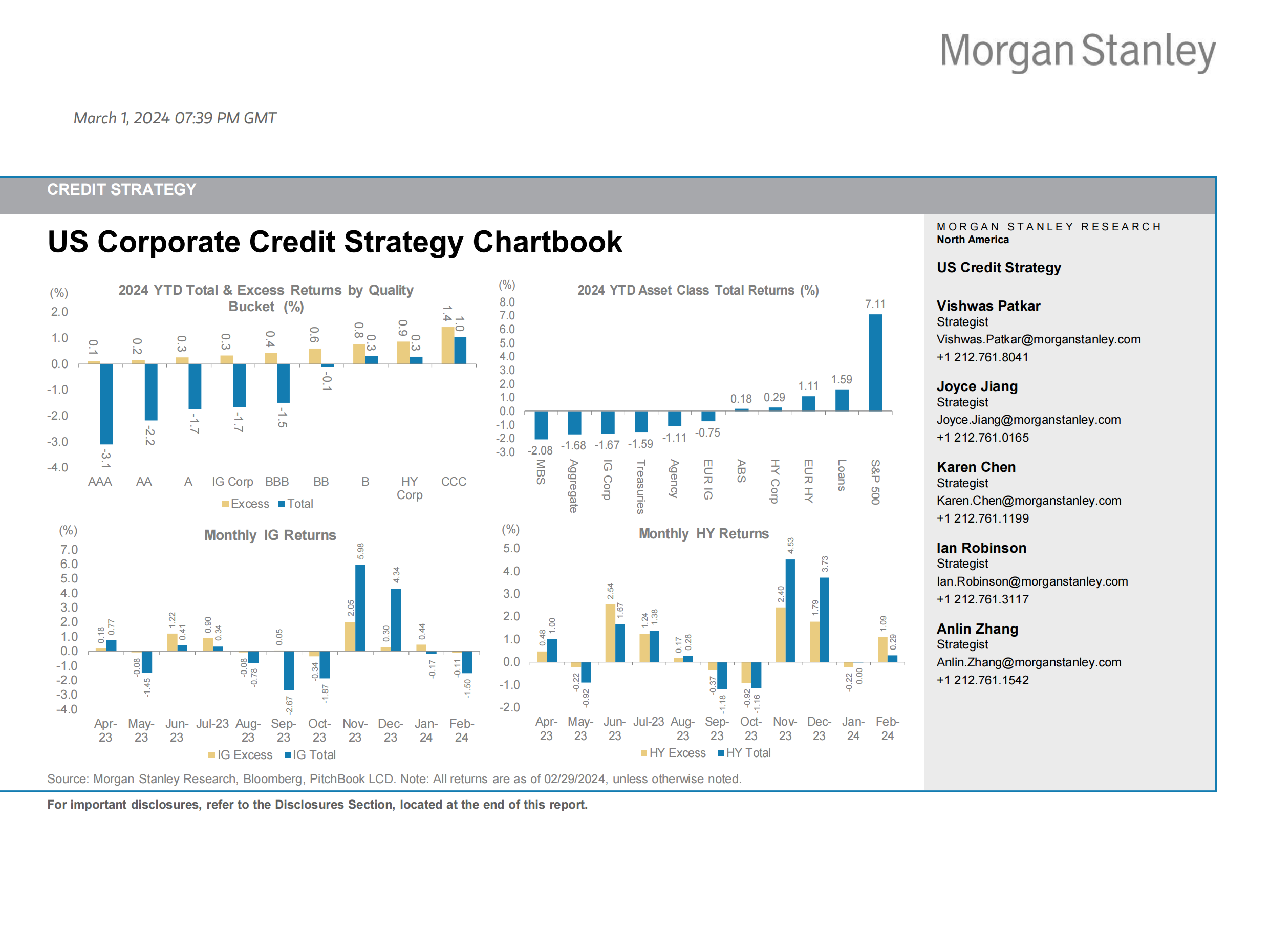 Morgan Stanley Fixed-US Credit Strategy US Credit Strategy Chartbook ...
