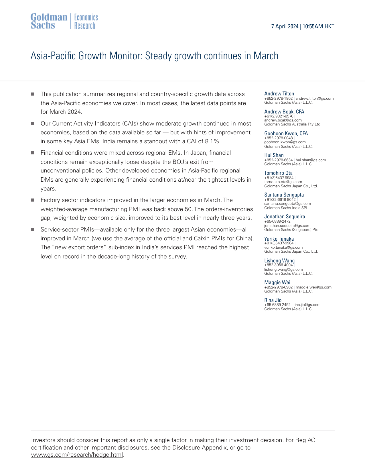 Asia-Pacific Growth Monitor_ Steady growth continues in March(1).pdf-报告查一查