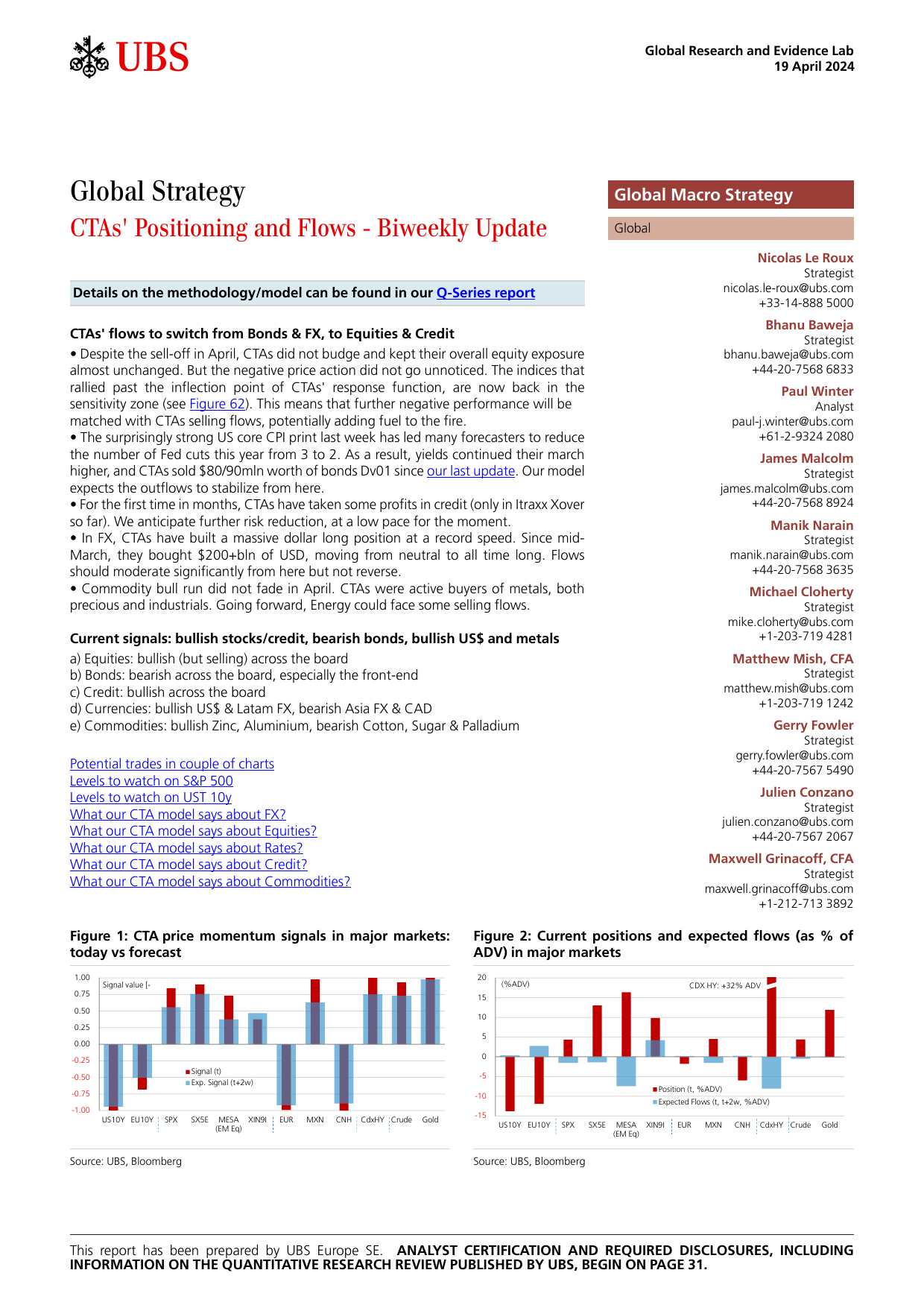UBS Equities-Global Strategy _CTAs Positioning and Flows - Biweekly Upda...-107693226.pdf-报告查一查