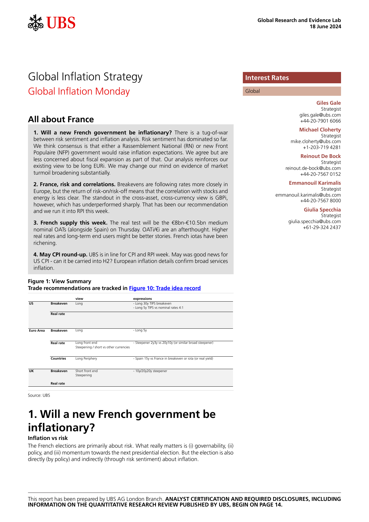 UBS Fixed Income-Global Inflation Strategy _Global Inflation Monday ...